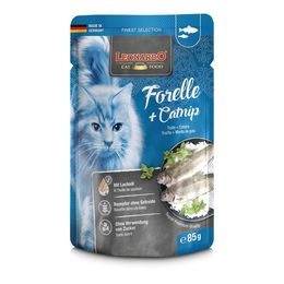Leonardo Finest Selection Forelle und Catnip Katzen-Nassfutter getreidefrei 32x85g