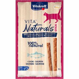 Vitakraft Vita Naturals Stick mit Lachs Katzensnacks ohne Zusatzstoffe 4 St