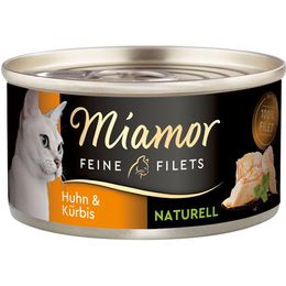 Miamor Feine Filets naturell Huhn & K&uuml;rbis Katzen-Nassfutter ohne Farb- und Konservierungsstoffe 24x80g