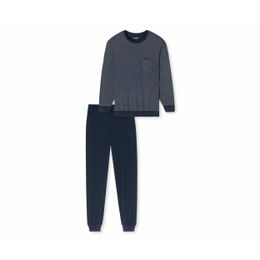 Schiesser Pyjama-Set - Herren - Gr. XL - dunkelblau