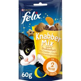 FELIX KnabberMix Dreik&auml;sehoch Katzensnacks bunter Mix 4x60g