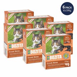 Bozita H&auml;ppchen in Gelee Sterilised mit Huhn & Rind Katzen-Nassfutter getreidefrei 6x370 g