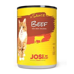 JosiCat Beef in Sauce Katzen-Nassfutter ohne Soja 12x415g