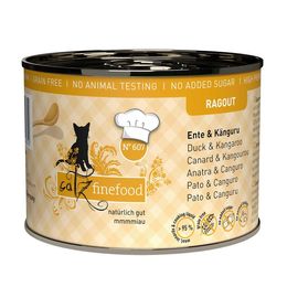 Catz Finefood Ragout No.607 Ente & K&auml;nguru Katzen-Nassfutter getreidefrei 6x190g