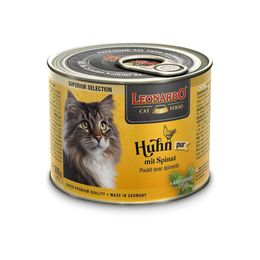 Leonardo Huhn mit Spinat Katzen-Nassfutter getreidefrei 6x200g
