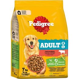 Pedigree Adult mit Rind und Gem&uuml;se Hunde-Trockenfutter mit nat&uuml;rlichen Zutaten 7kg