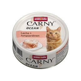 animonda Carny Ocean Lachs und Jungsardinen Katzen-Nassfutter getreidefrei 12x80g
