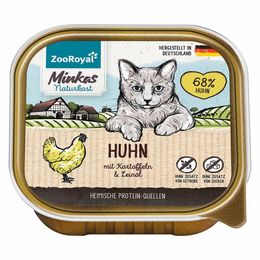 ZooRoyal Minkas Naturkost Huhn mit Kartoffeln Katzen-Nassfutter getreidefrei 16x100g