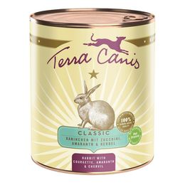 Terra Canis CLASSIC Kaninchen mit Zucchini Hunde-Nassfutter glutenfrei 6x800g