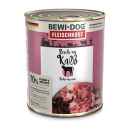 BEWI DOG Hunde-Fleischkost Reich an Kalb Hunde-Nassfutter hoher Fleischanteil 6x800g