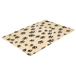 Trixie Fleecedecke Barney beige mit schwarzen Pfoten