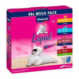Vitakraft Liquid Snack Mega Pack Katzensnacks ohne Zuckerzusatz 48 Stk.