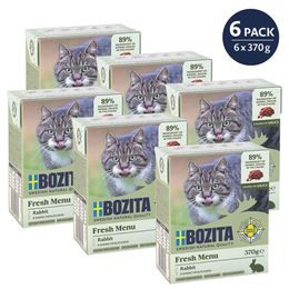 Bozita Tetra H&auml;ppchen in So&szlig;e mit Kaninchen Katzen-Nassfutter getreidefrei 6x370g
