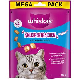 whiskas Mega Pack Knuspertaschen mit Lachs Katzensnacks 180g