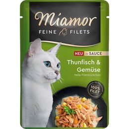 Miamor Feine Filets in Sauce Thunfisch und Gem&uuml;se Katzen-Nassfutter getreidefrei 24x100g