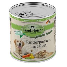 Landfleisch Pur Dog Classic Rinderpansen mit Reis Hunde-Nassfutter ohne Gluten, Zucker und Sojaprodukten 6x800g