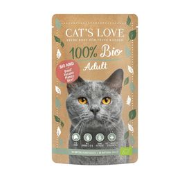 Cat's Love ADULT BIO Rind Katzen-Nassfutter getreidefrei 6x100g