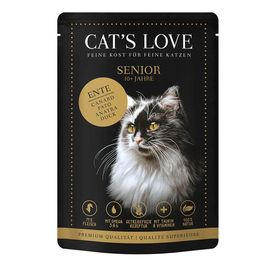 Cat's Love Nassfutter Senior Ente Katzen-Nassfutter getreidefrei 12x85g
