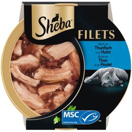 SHEBA Filets Schale Huhn und Thunfisch in Sauce 16x60 g