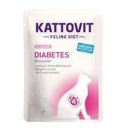 Kattovit Diabetes Lachs Katzen-Nassfutter Diabetesfuttermittel 24x85g