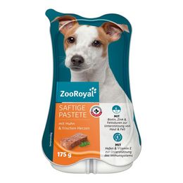 ZooRoyal Saftige Pastete mit Huhn & Herz Hunde-Nassfutter getreidefrei 15x175g