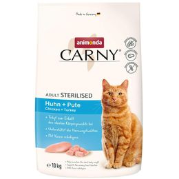 animonda Carny Adult Sterilised Huhn + Pute Katzen-Trockenfutter getreidefrei 10 kg