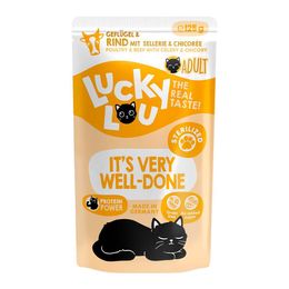 Lucky Lou Lifestage Sterilized Gefl&uuml;gel & Rind Katzen-Nassfutter getreidefrei 16x125g