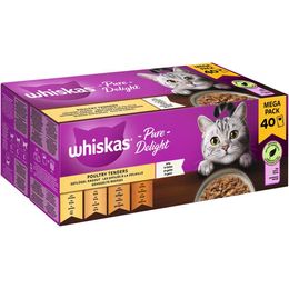 whiskas Pure Delight Multipack Gefl&uuml;gel Ragout Katzen-Nassfutter in Gelee 40x85g