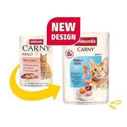 animonda Carny Adult Huhn und Lachs Katzen-Nassfutter ohne Getreide 12x85g