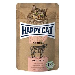 Happy Cat Bio Pouch Rind Katzen-Nassfutter getreidefrei 24x85 g