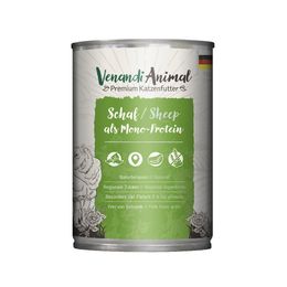 Venandi Animal Schaf als Monoprotein Katzen-Nassfutter hoher Fleischanteil 24x400g