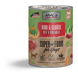 MAC's Dog Rind und Gem&uuml;se Hunde-Nassfutter getreidefrei 6x800g