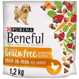 Beneful Tasty Grain Free Huhn Hunde-Trockenfutter getreidefrei 3x1,2kg