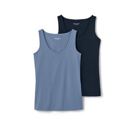 Tchibo - 2 Tops - Damen - Gr. L - blau