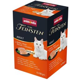 animonda vom Feinsten Adult Schlemmerkern Huhn, Rind und Karotten Katzen-Nassfutter mit Mineralstoffen