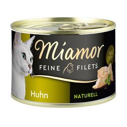 Miamor Feine Filets Naturell Huhn Katzen-Nassfutter fettarm 24x156g