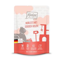 MjAMjAM Quetschie Mahlzeit mit leckeren Herzen Katzen-Nassfutter getreidefrei 6x300g