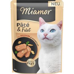 Miamor Pate & Filet mit Huhn Katzen-Nassfutter getreidefrei 10x85g
