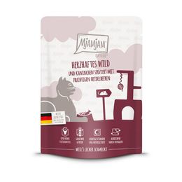 MjAMjAM Quetschie Wild & Kaninchen mit Heidelbeeren Katzen-Nassfutter getreidefrei 6x300g
