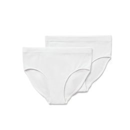 Tchibo - 2 Seamless-Pantys mit Rippstruktur - Damen - Gr. M - wei&szlig;