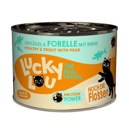 Lucky Lou Lifestage Adult Gefl&uuml;gel & Forelle Katzen-Nassfutter getreidefrei 6x200g
