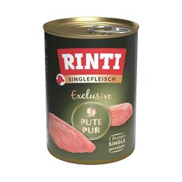 Rinti Singlefleisch Exclusive Pute pur Hunde-Nassfutter getreidefreie Rezeptur 24x400g