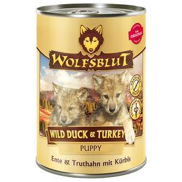 Wolfsblut Wild Duck & Turkey Puppy Hunde-Nassfutter getreidefrei 12x395g