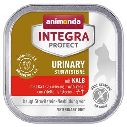 animonda Integra Protect Adult Urinary Struvitstein mit Kalb Katzen-Nassfutter getreidefrei 16x100g