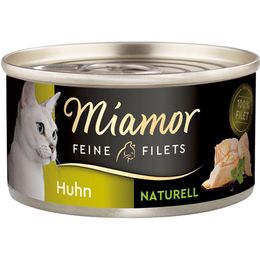 Miamor Feine Filets naturell Huhn Katzen-Nassfutter ohne Getreide 48x80g