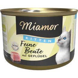 Miamor Feine Beute Kitten - Gefl&uuml;gel Katzen-Nassfutter getreidefrei 24x185g