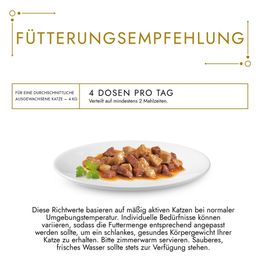 Gourmet Gold Zarte H&auml;ppchen in Sauce mit Huhn und Leber Katzen-Nassfutter Alleinfuttermittel 24x85g