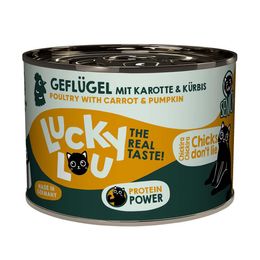 Lucky Lou Lifestage Senior Gefl&uuml;gel Katzen-Nassfutter ohne Getreide und Zucker 6x200g