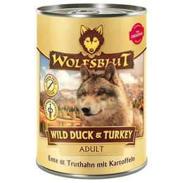 Wolfsblut Wild Duck & Turkey Adult Hunde-Nassfutter getreidefrei 12x395g