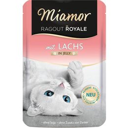 Miamor Ragout Royale Lachs in Jelly Katzen-Nassfutter ohne Konservierungsmittel 22x100g